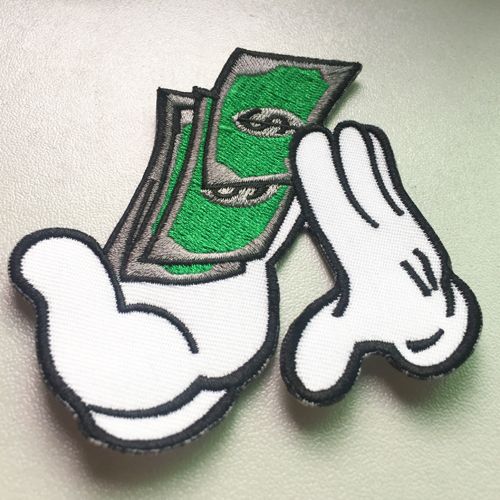 2021 Funny Money In Hands Embroidery Patch Iron On Clothing DIY ...