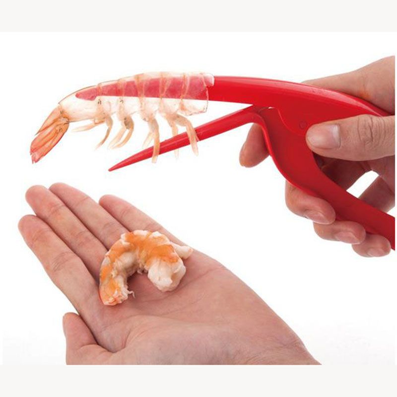 Red Shrimp Deveiner Prawn Peelers Device Plastic Sea Sheller Seafood ...