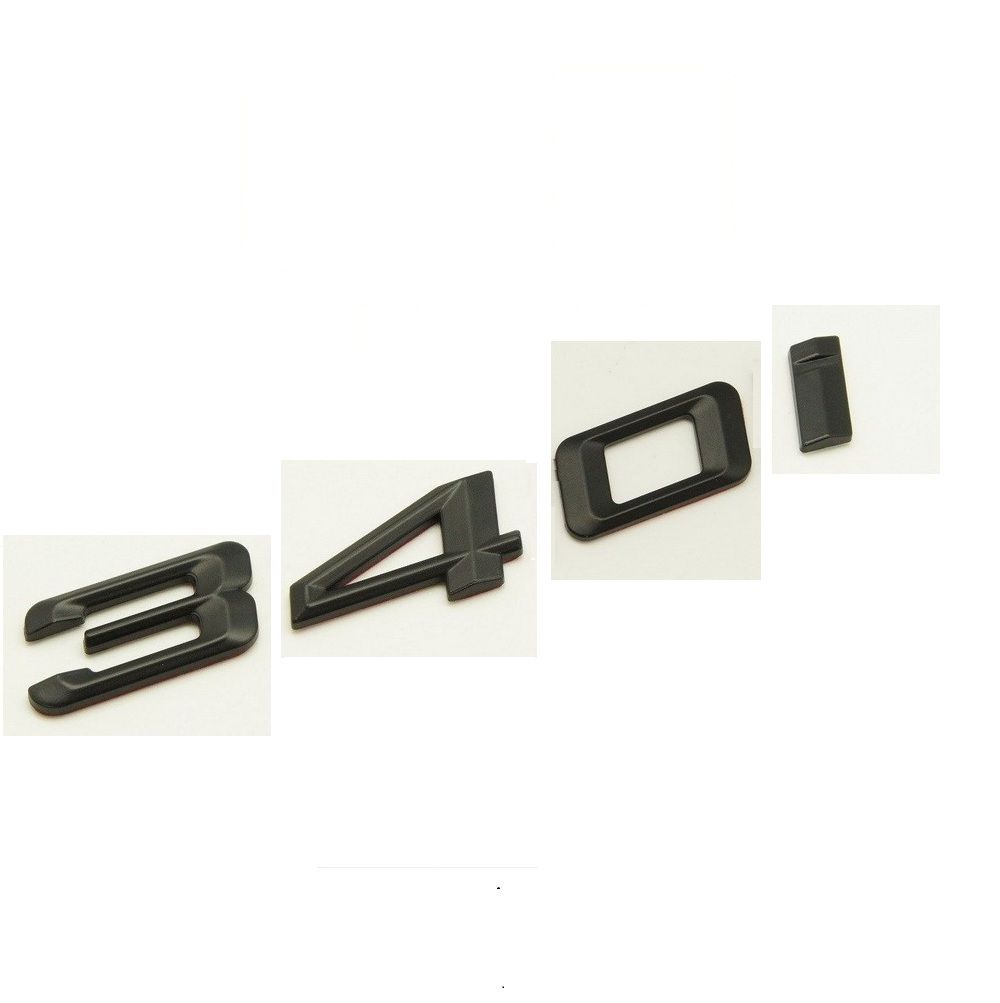 Black 340 I Number Trunk Letters Emblem Badge Sticker For BMW 3 Series ...