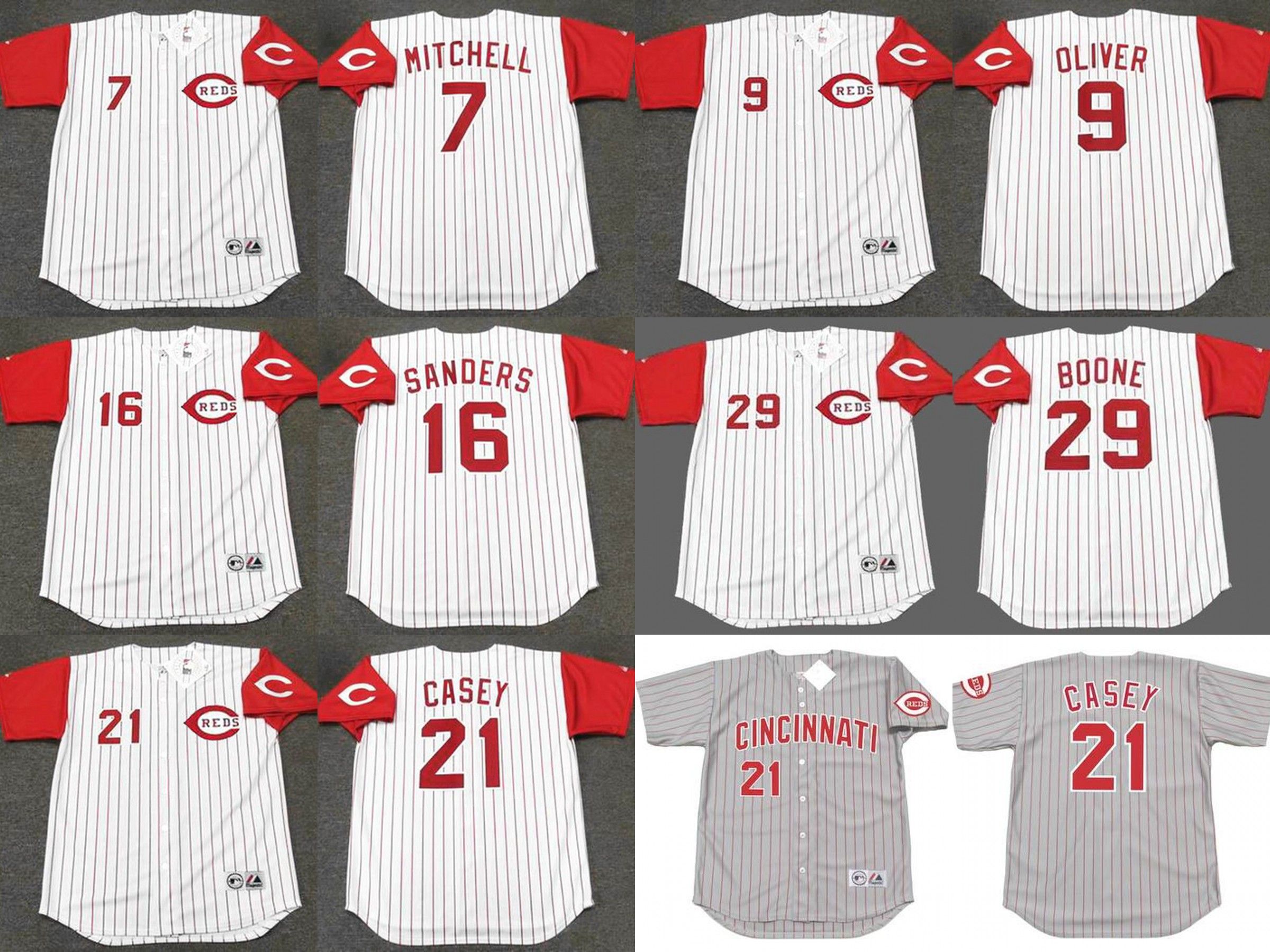 2017 2017 Men'S Cincinnati Reds 7 Kevin Mitchell 9 Joe Oliver 16 Reggie ...