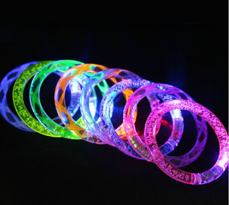 LED Bracelet Light Up Flashing Glowing Bracelet Blinking Crystal ...