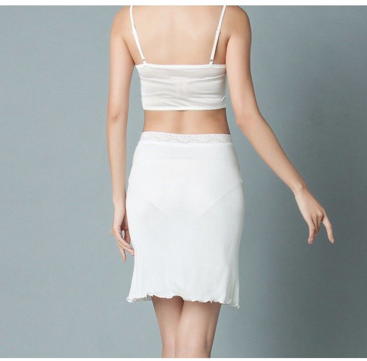 2019 100 Pure Silk Womens Half Slips Women Underskirt Female Sexy