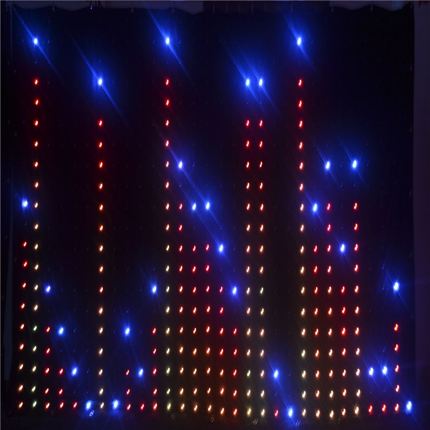 P9 3M*4M LED Video Curtain Star Cloth Matrix LED Backdrop Wedding Stage ...