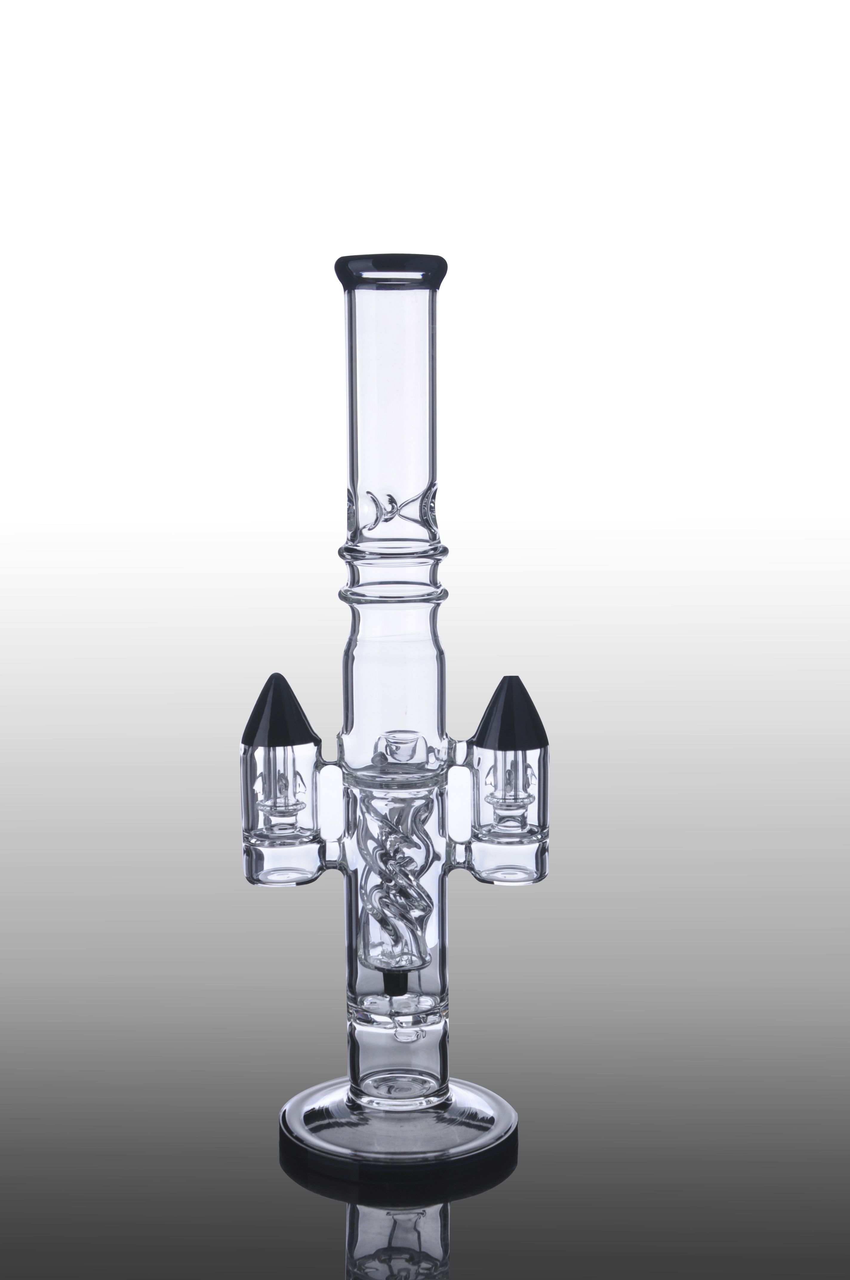 2018 Rocket Launcher Helix Thick Bong Water Glass Bongs Dab Rig ...