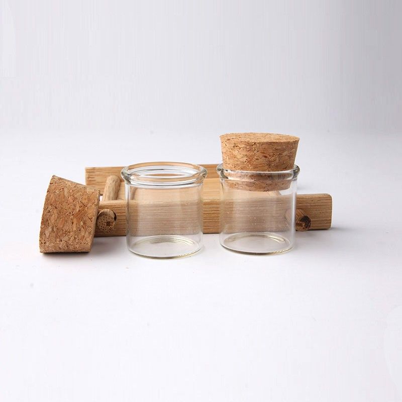 Compre Botellas De Vidrio Pequeñas 5G Con Tapones De Corchos Cristal De ...