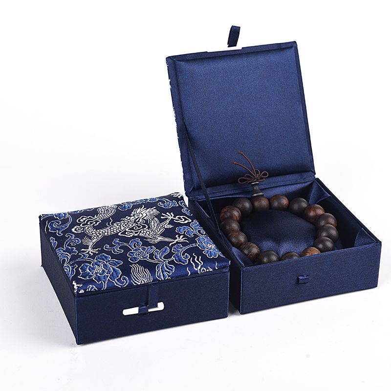 2021 Dragon Pattern Silk Brocade Box Cotton Filled Decorative Packaging ...