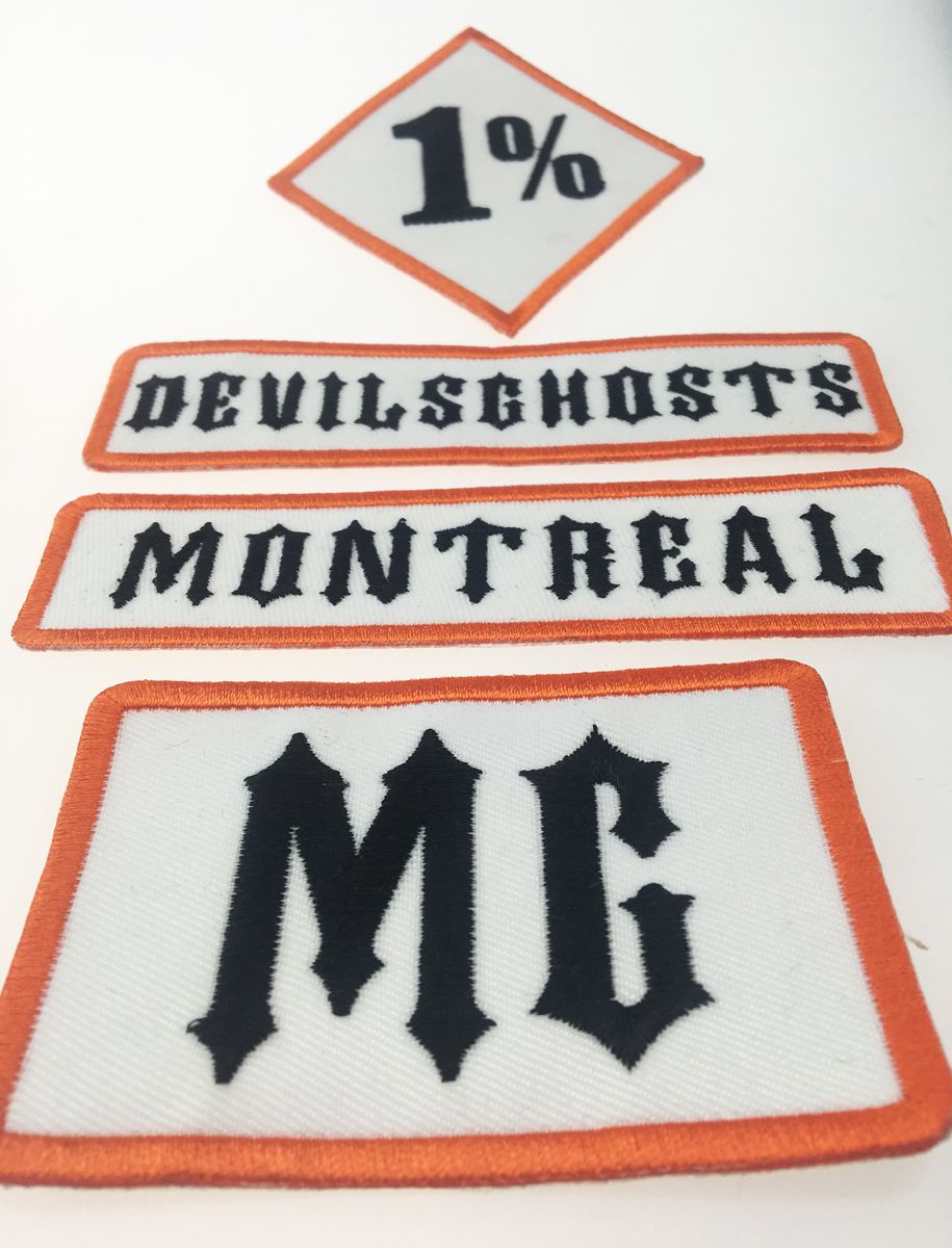 Best DEVILS GHOSTS MONTRAL MC 1% EMBROIDERY IRON PATCH CUSTOM SEW BADGE Under $21.11 | DHgate.Com