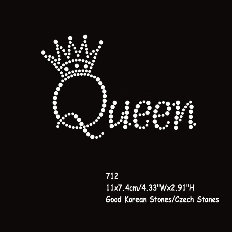 2019 Hotfix Rhinestone Transfers Iron On Motif Queen Crown Letters ...