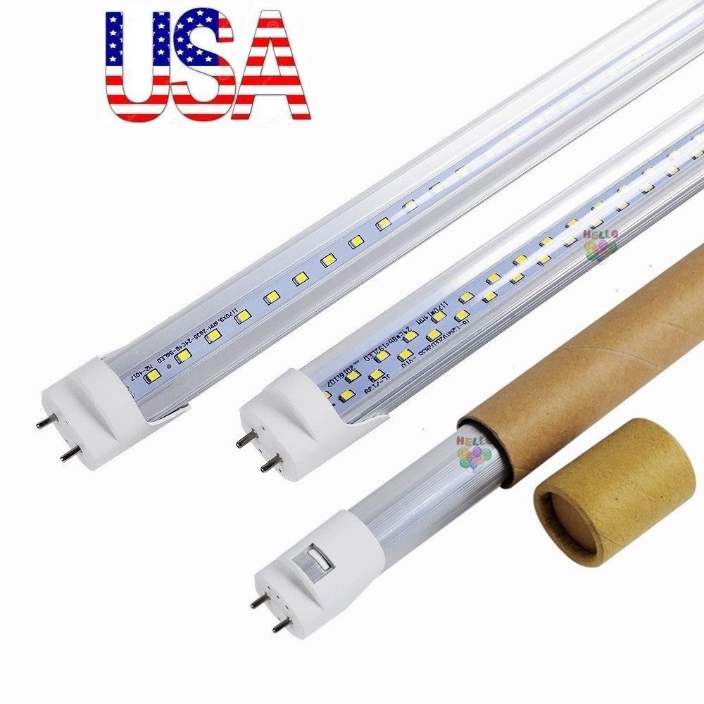 Stock In US + 4ft T8 Led Tube Light 28W Double Rows SMD2835 Led Light ...
