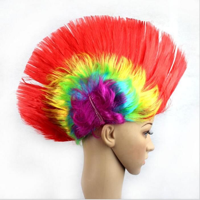 Women Men Mohawk Synthetic Hair Fashion Mohican Hairstyle Costume ...