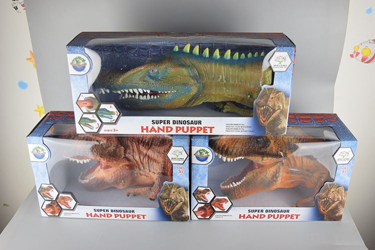 Big Size Dinosaur Hand Puppets Soft Plastic Dinosaur Figures ...