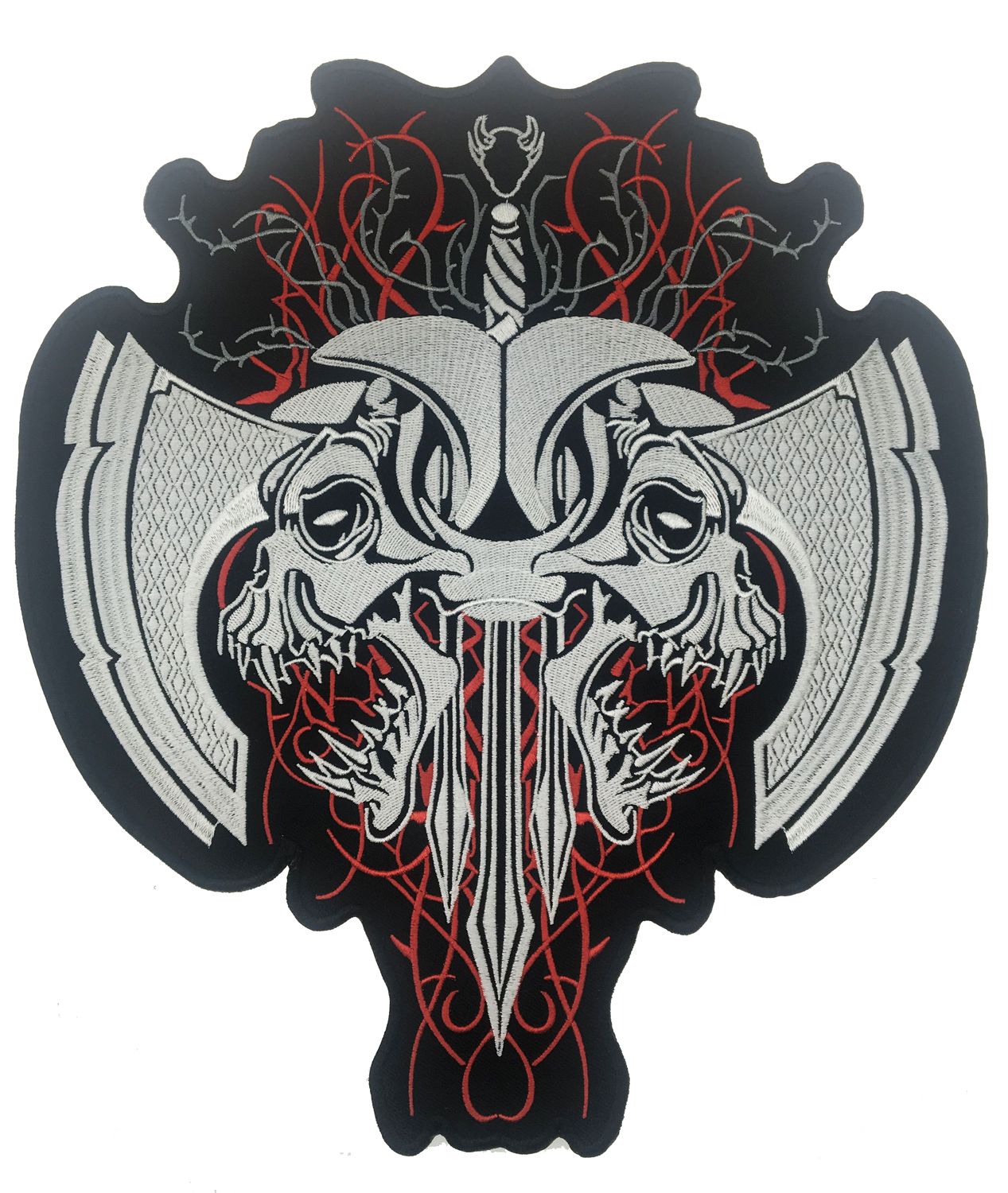 2019 Hot Sale! Fashion Skull Embroidered Patches For Full Back Size Of ...