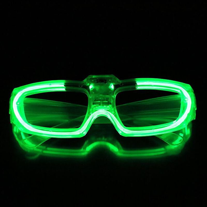Blinking LED Blind Shutter Eye Glasses Party Light Up Flashing Multi ...