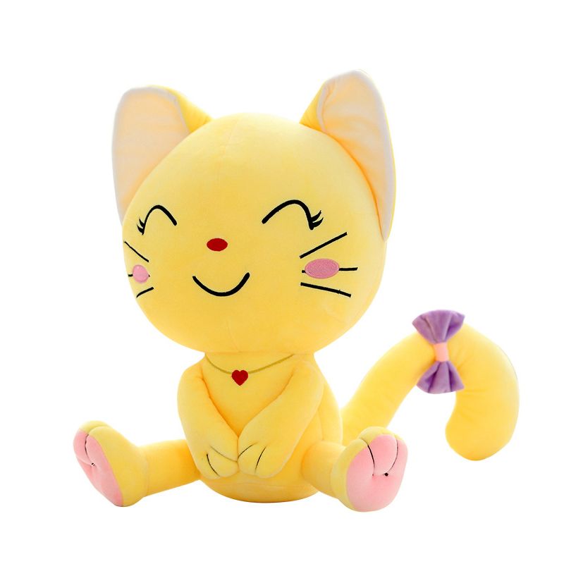 Top Selling Yellow Cat Plush Toy Lovely Kitty Doll Stuffed Animal ...