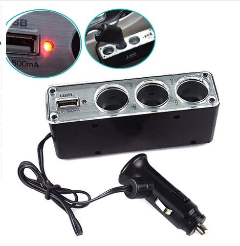 2019 3 Way Multi Socket Car Cigarette Lighter Splitter USB Plug Charger ... 2019 3 Way Multi Socket Car Cigarette Lighter Splitter USB Plug Charger ...