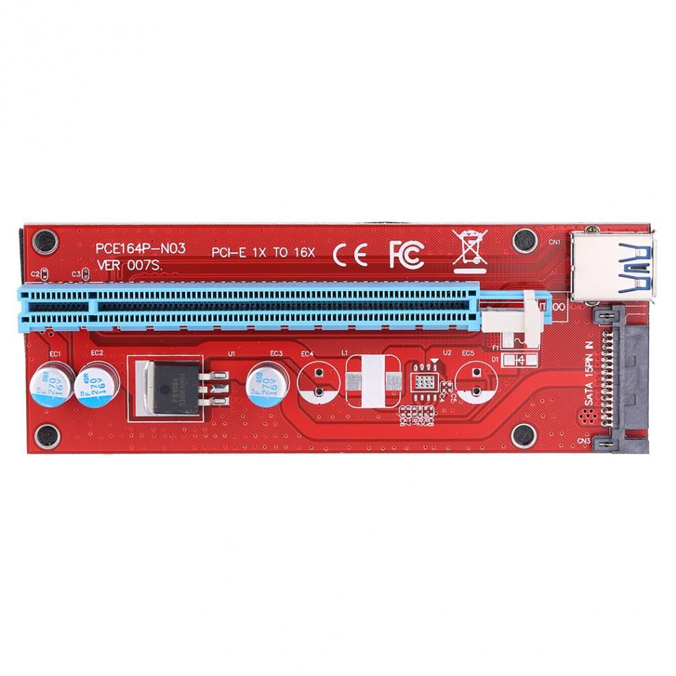 60cm PCI E Extension Cable Express 1x To 16x USB 3.0 Powered Extender ...