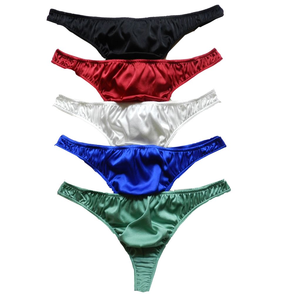 Men'S 100% Silk G Strings & Thongs Sexy Underwear Bikinis Size: S M L ...