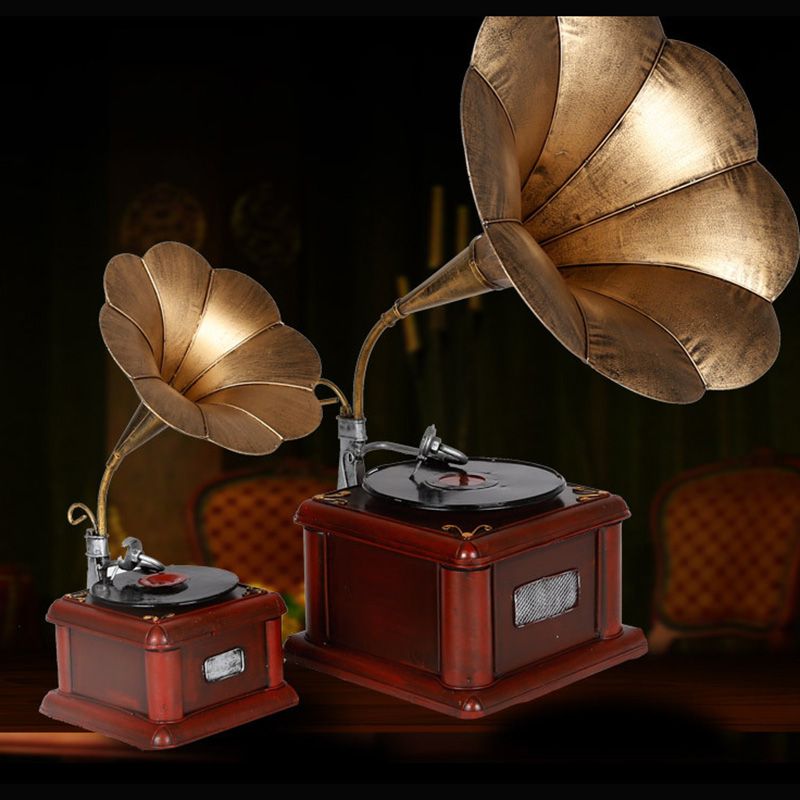 Compra Grabador De Gramófono Modelo De Artesanía De Hojalata Fonógrafo ...