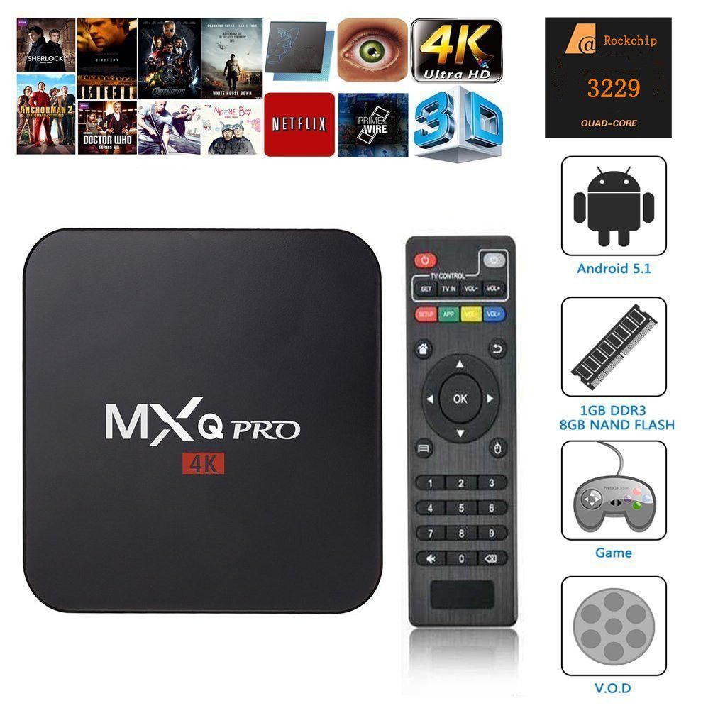 Mxq Pro 4k Android Smart Tv Box Rk3229 Android 5.1 Lollipop Quad Core ...