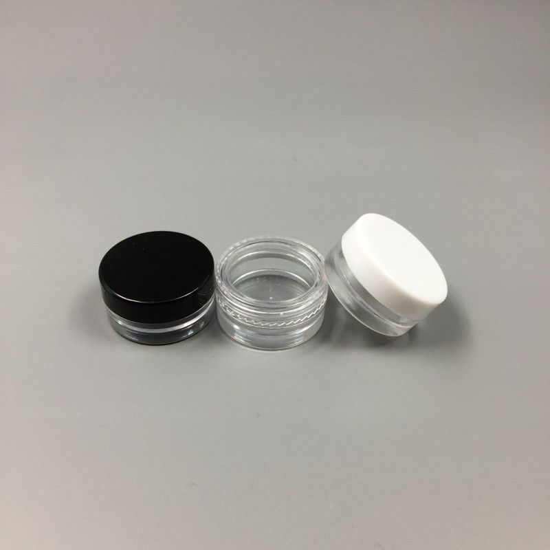 1ML/1G Plastic Empty Jar Cosmetic Sample Clear Pot Acrylic Make Up ...