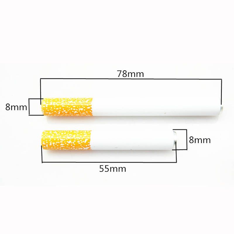 2021 Cigarette Shape Pipes Filter Aluminum Metal Pipe Tobacco Smoking ...