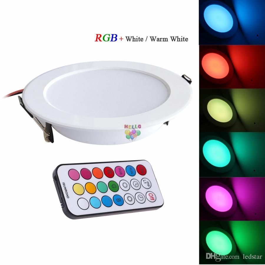 2017 Newest RGBW LED Downlights Recessed Ceiling Panel Lights Dimmable ... 2017 Newest RGBW LED Downlights Recessed Ceiling Panel Lights Dimmable ...