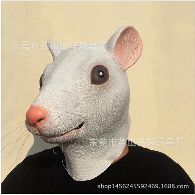 Mouse Head Latex Mask Full Face Adult Mask Breathable Halloween ...