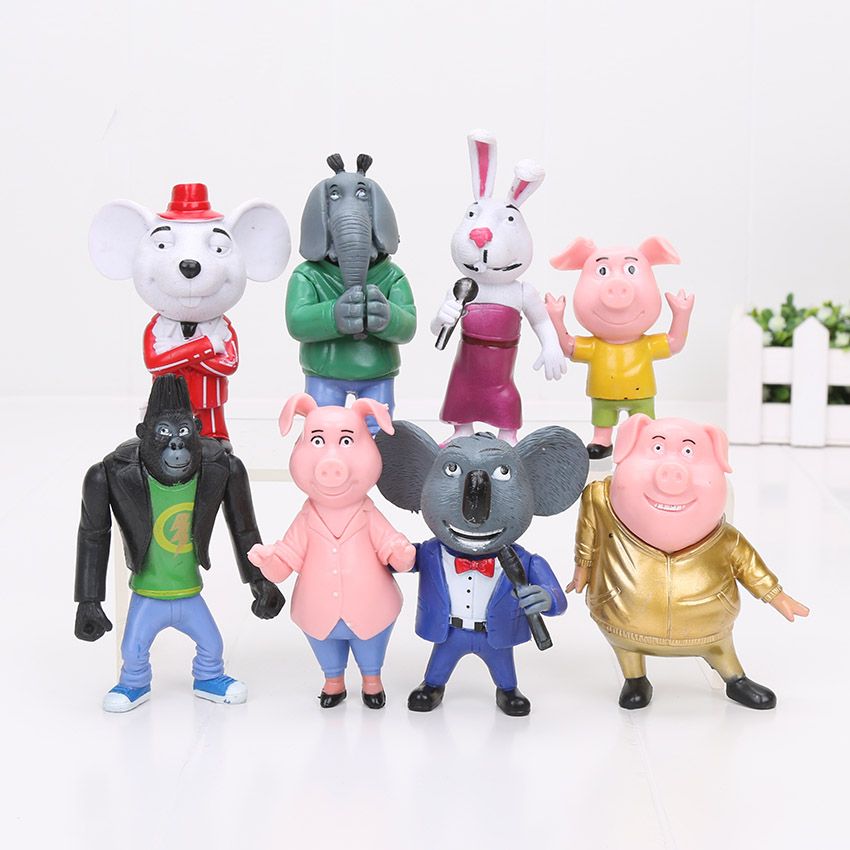 2017 7cm 10cm Movie Sing Buster Moon Johnny Rosita Gunter Meena Mike ...