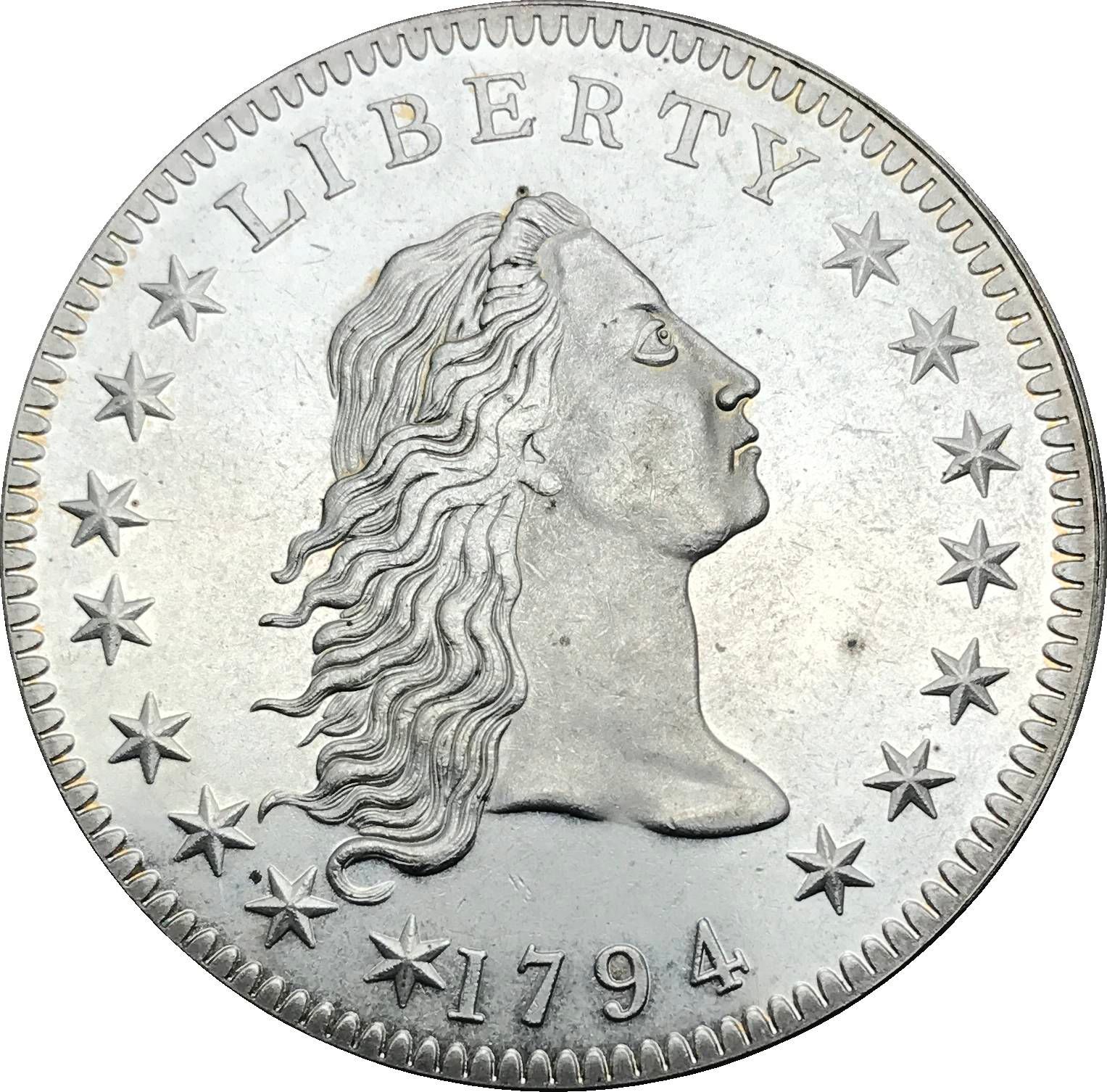 2018 United States Early Silver Dollars 1794 Flowing Hair Dollars Brass ...