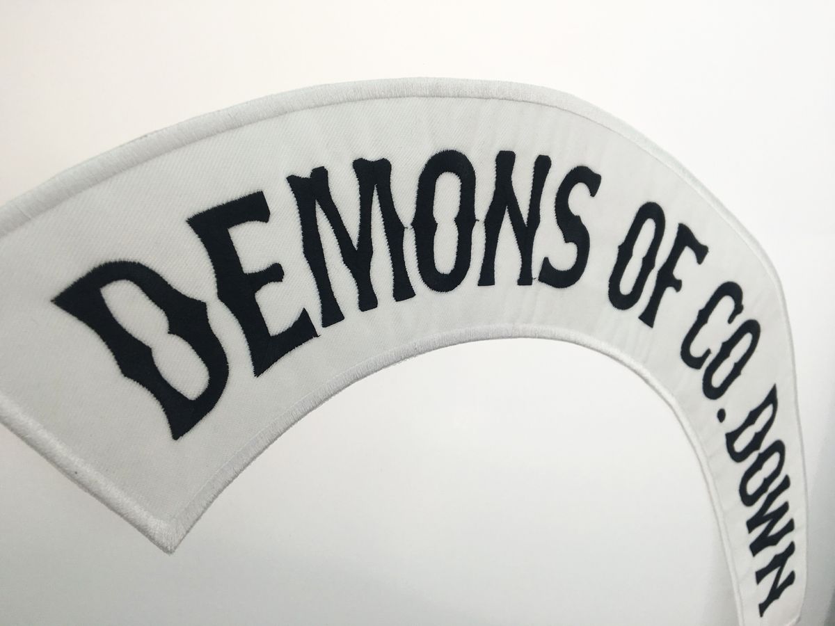 2021 Fashion DEMONS OF CO. DOWN MC Embroidered Iron On Sew On Biker ...