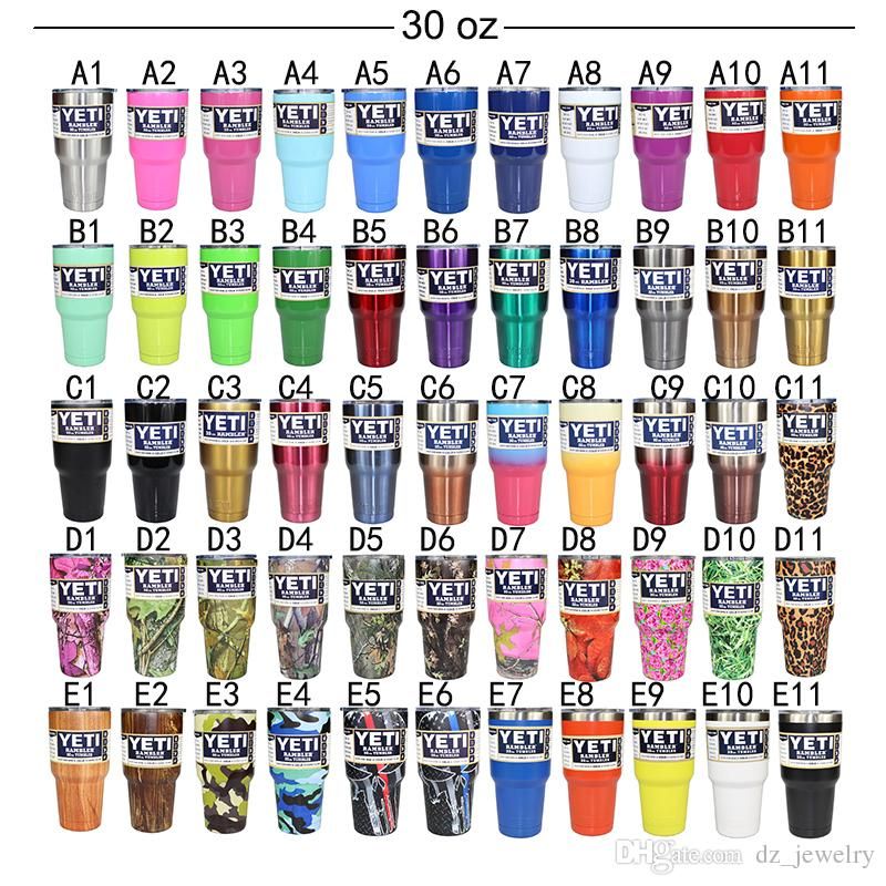 Yeti Rambler Tumbler Cup Metallic Red Metallic Blue Light Blue Light ...