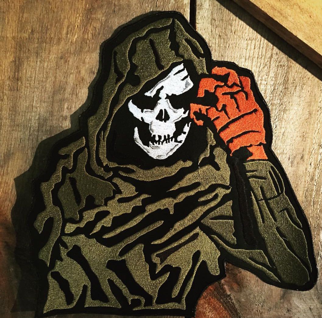 2021 COOLEST GOLDEN SKULL MOTORCYCLE COOL LARGE BACK PATCH ROCKER CLUB ...