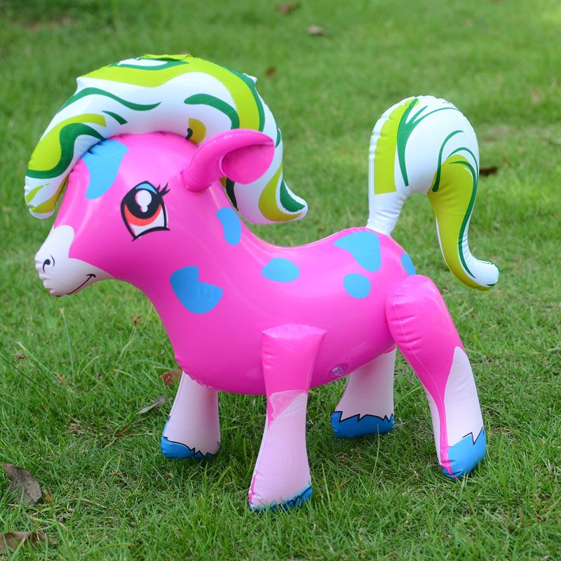 Lovely Large Inflatable Toys Inflatable Rainbow Horse Toy Inflatable ...
