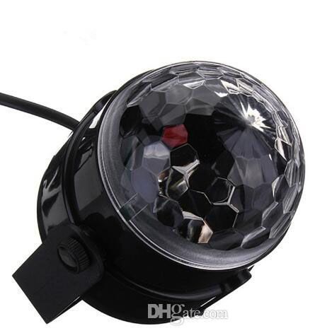 Mini RGB LED Crystal Magic Ball Stage Effect Lighting Lamp Party Disco Club DJ Bar Light Show ...