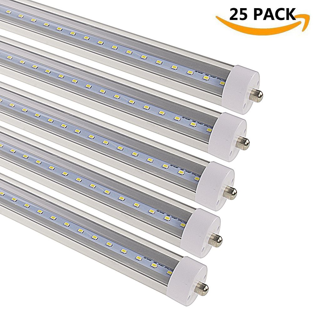 8' LED Bulbs 8ft LED Tube Single Pin FA8 T8 LED Tubes Light 8 Ft 8Feet ...