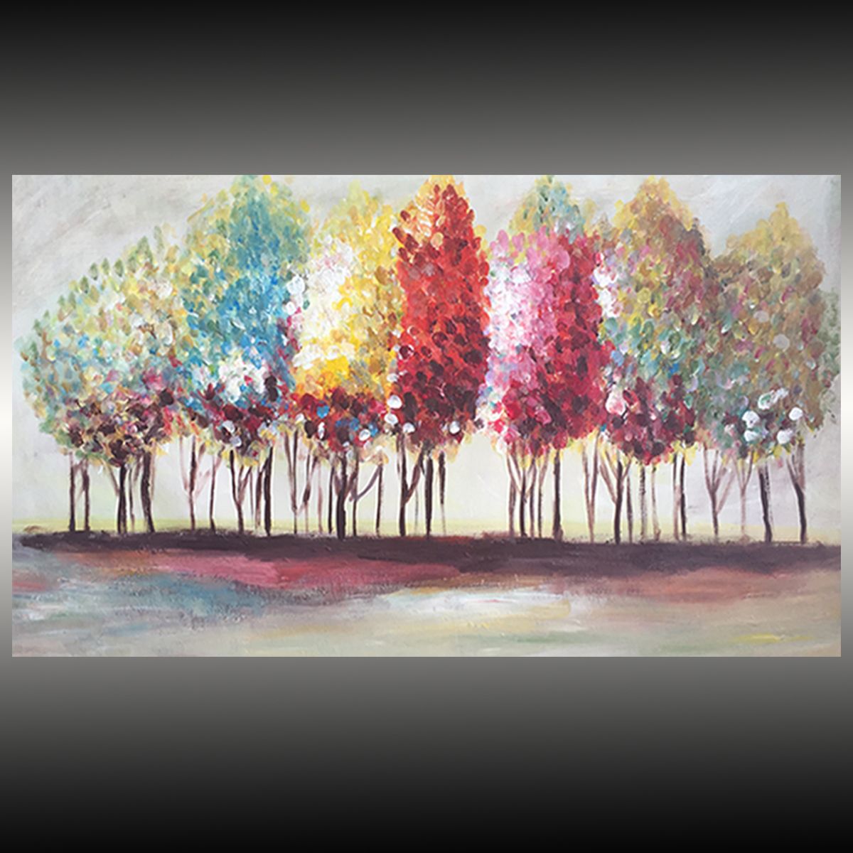 Multi Canvas Tree Paintings