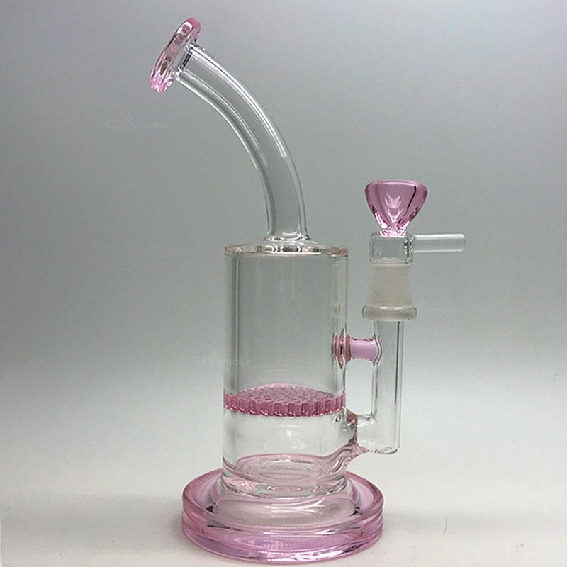 2017 Glass Dab Oil Rigs Small Bong Water Pipes Honeycomb Perc Green ...