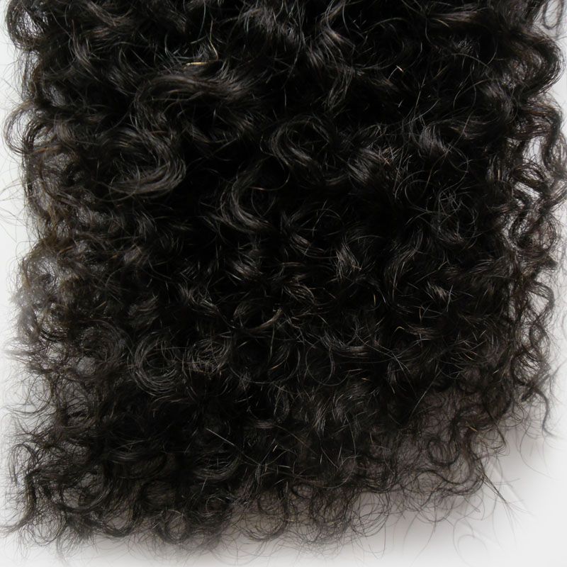 Kinky Curly Micro Loop Hair Extensions 100g Natural Color Human Hair ...