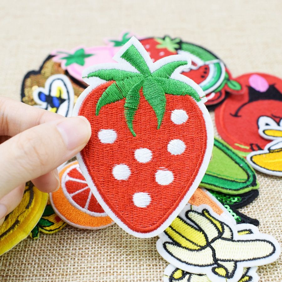 2020 Random Diy Fruit Patches For Clothing Iron Embroidered Patch Applique Iron On Patches ...