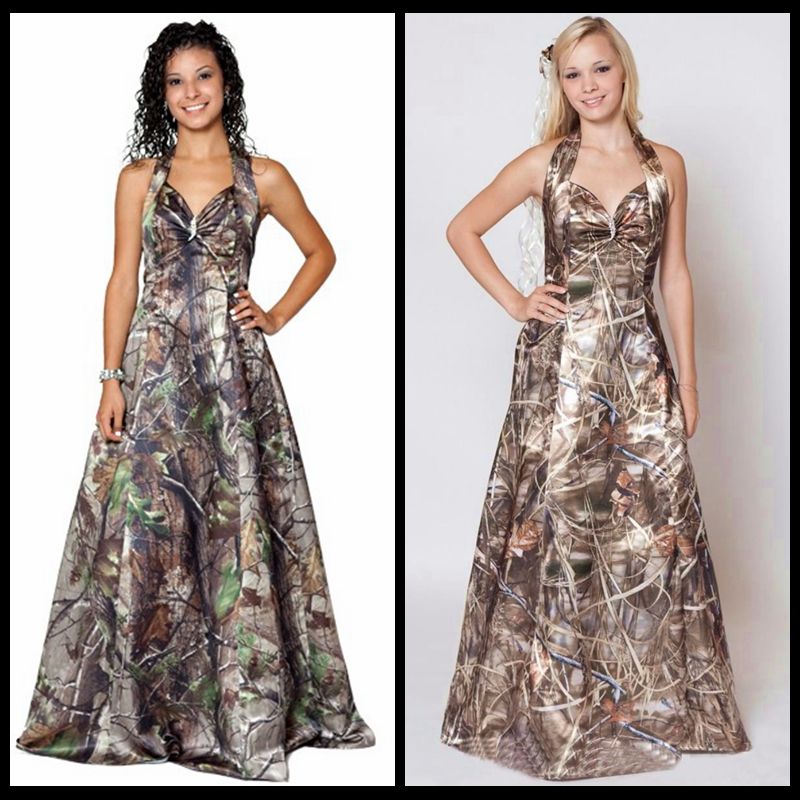 Muddy Girl Realtree Max 4 Wetland Camo Prom Dresses 2017 Halter ...