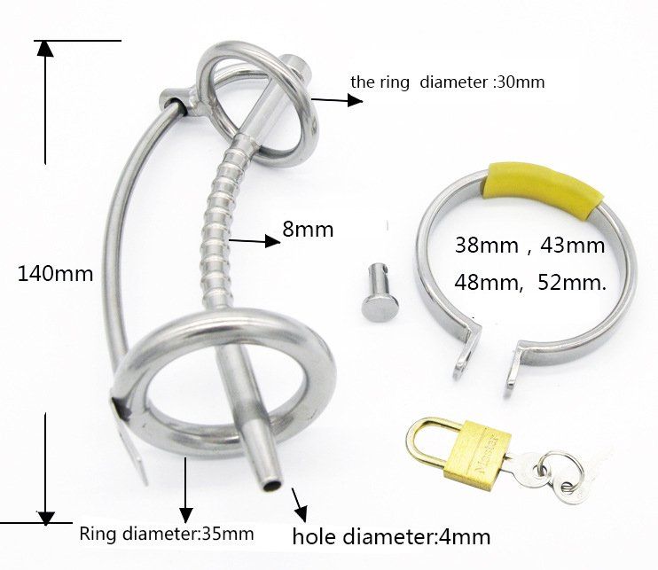 Male Stainless Steel Catheter Urethral Sounding Stretching Dilator Cock ...