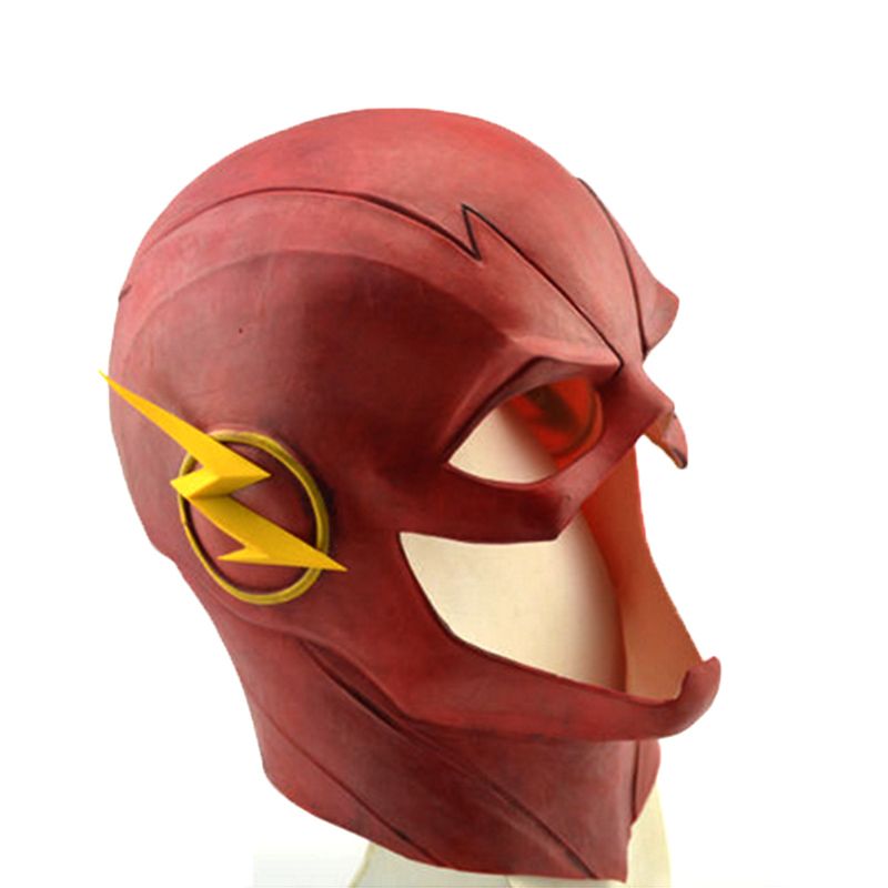 Red The Flash Mask Movie Cosplay Costume Prop Halloween Latex Mask ...