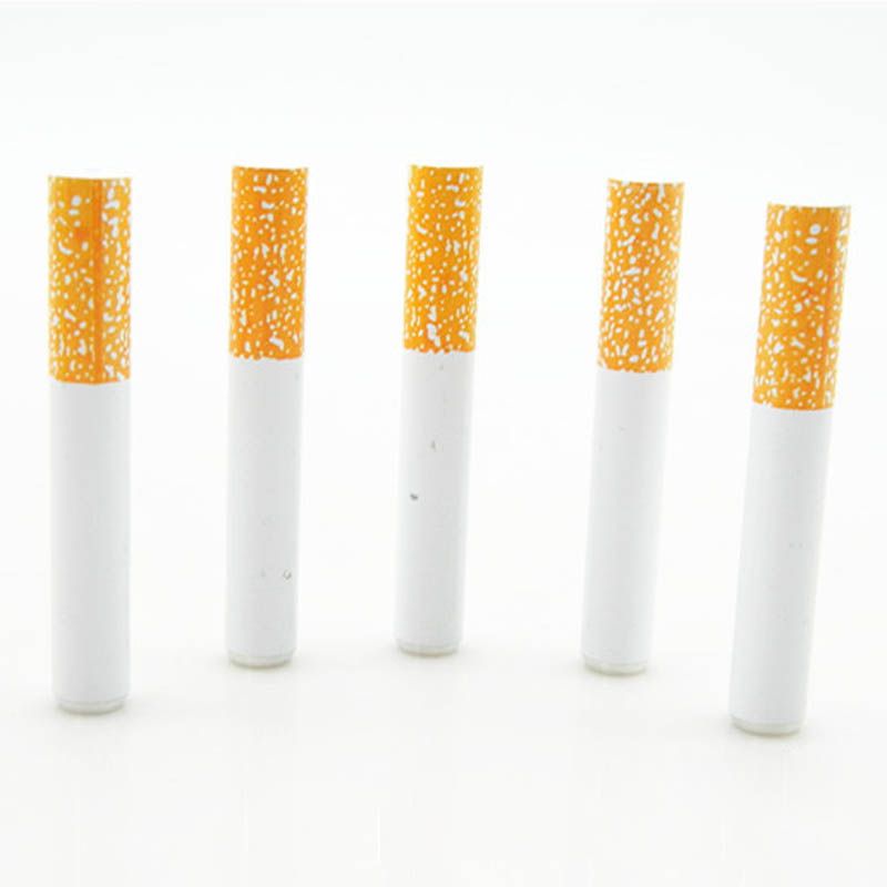 2021 Cigarette Shape Pipes Filter Aluminum Metal Pipe Tobacco Smoking ...