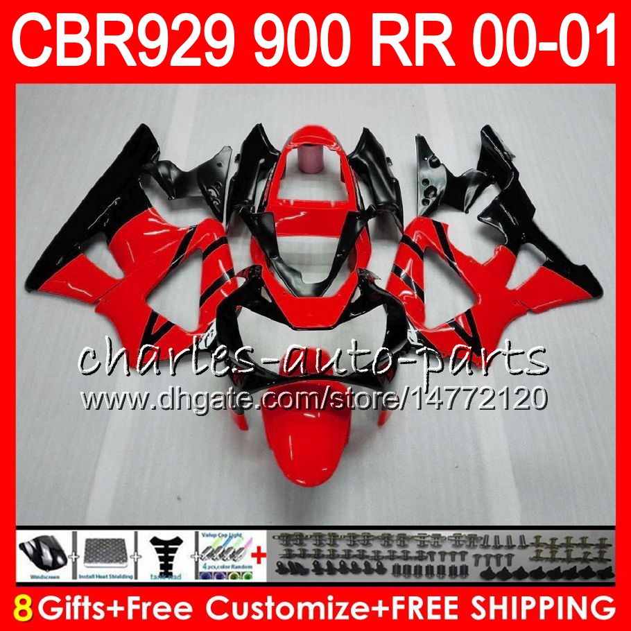 Body For HONDA CBR 929RR CBR900RR CBR929RR 00 01 CBR 900RR 67HM4 Red ...