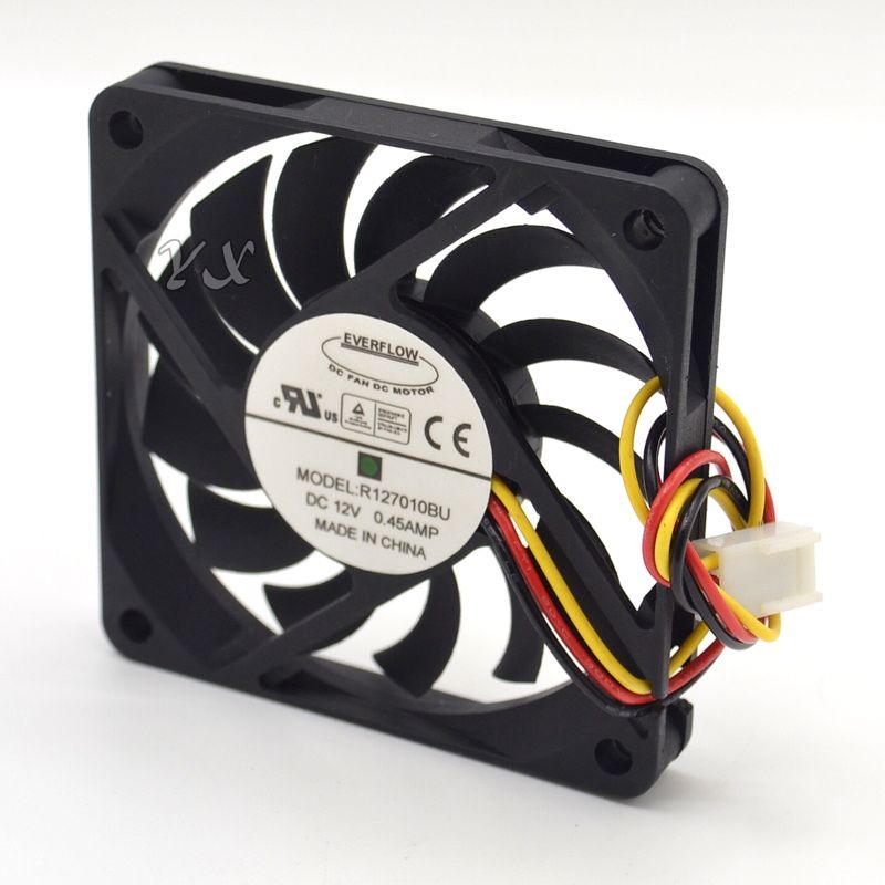2021 New Original 7010 R127010BU 12V 0.45A 7cm EVERFLOW Large Wind Fan ...