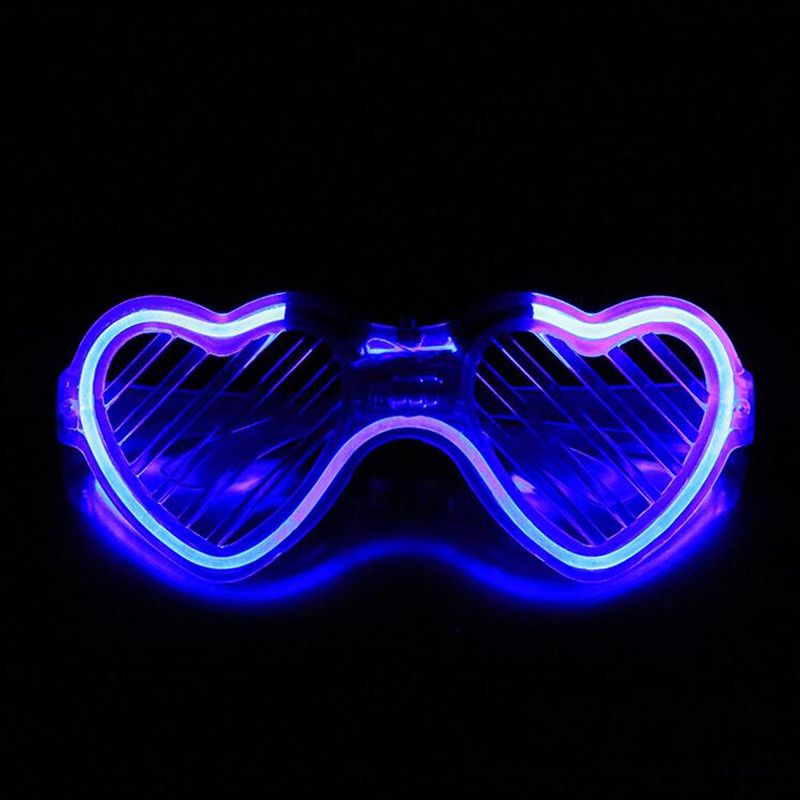 Blinking LED Blind Shutter Eye Glasses Party Light Up Flashing Multi ...