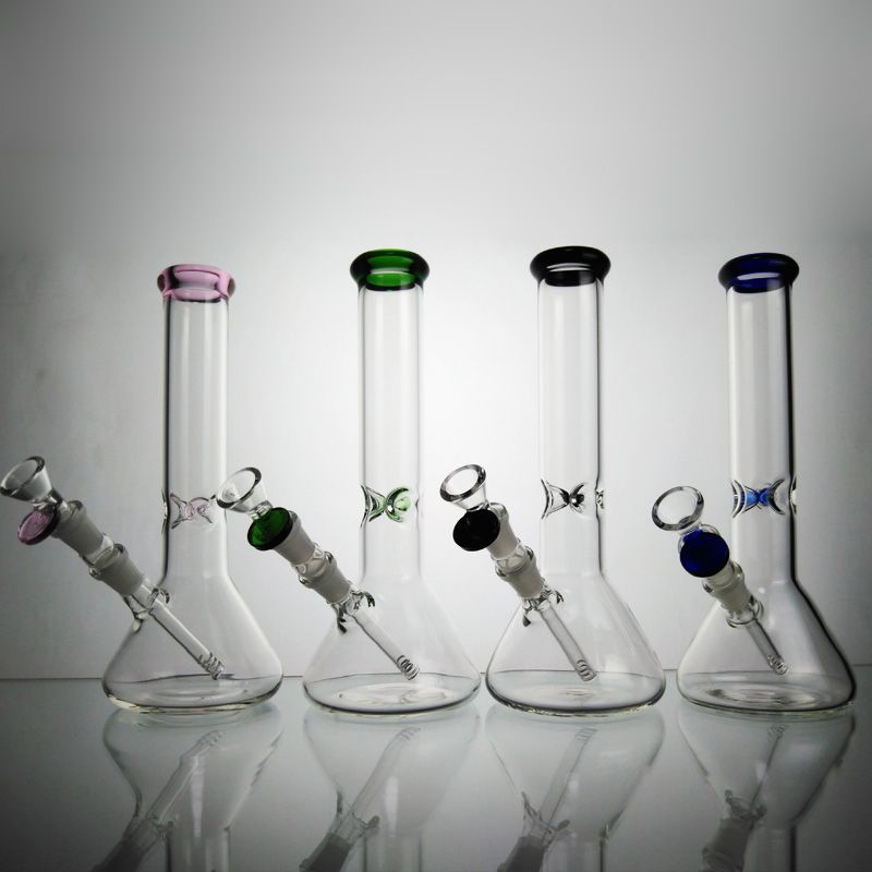 2019 Glass Bong Beaker Base Scientific Bongs 6 Options Thick Glass With ...