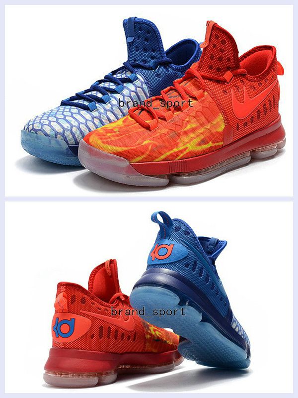 2017 New Kd9 What The Kd 9 Fire And Ice Basketball Shoes Men Cheap Kds Kevin Durant 9 Sports