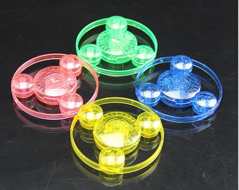 LED Luminous Flywheel Toy Flashing Light Up Whistle Flying Saucer Glow ...