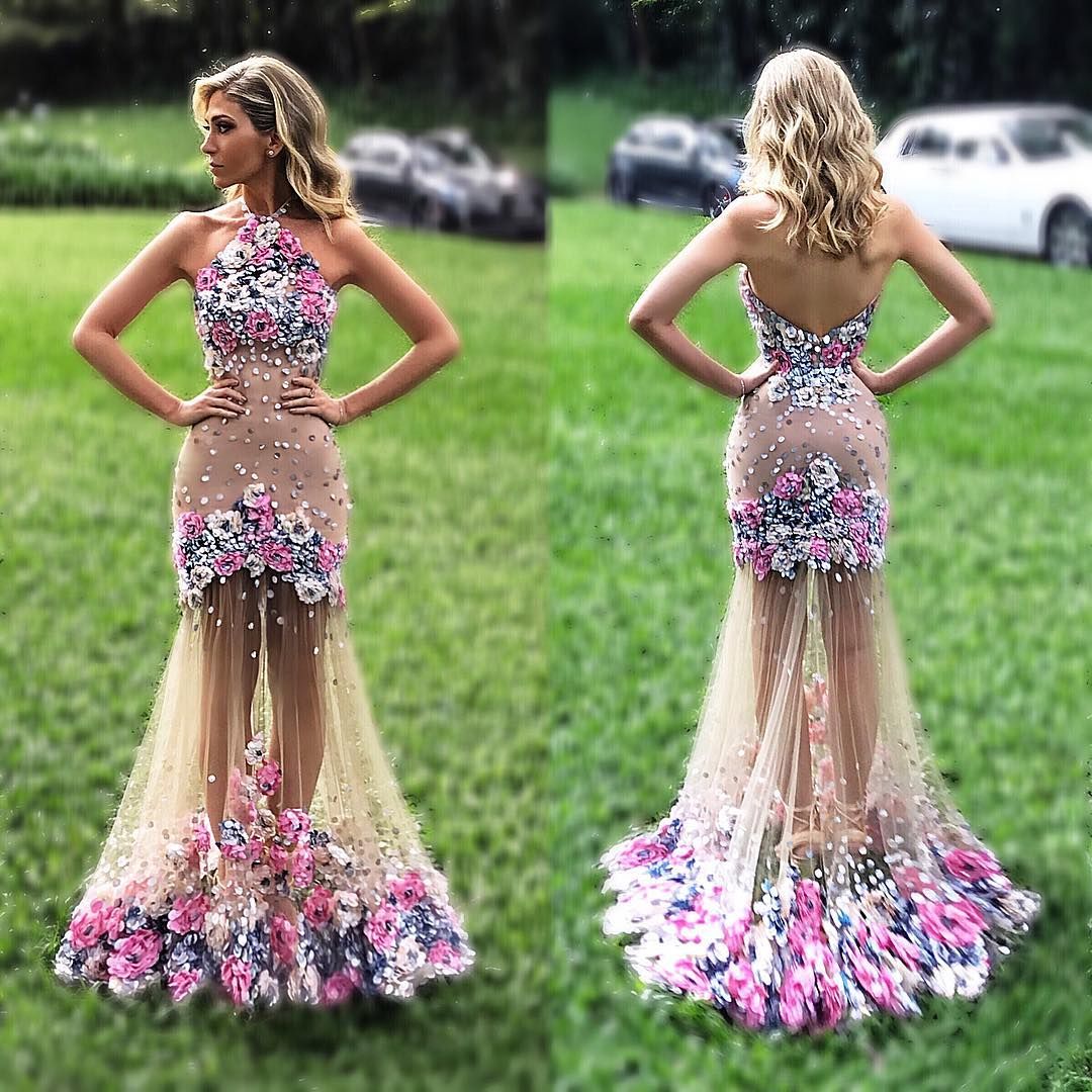 2016 Sexy Cheap Pageant Dresses For Women Halter Sleeveless Mermaid ...